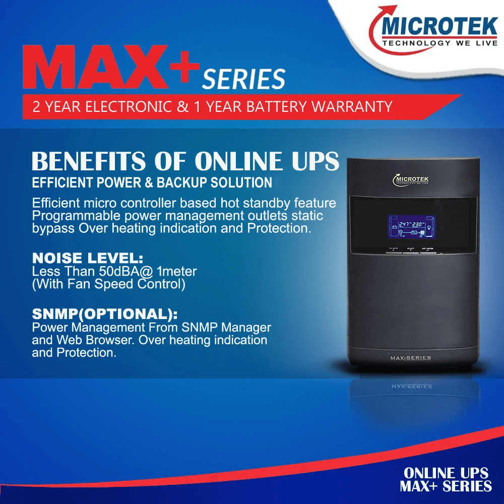 Online UPS 3kVA IB-MAX - Shop Now | Microtek
