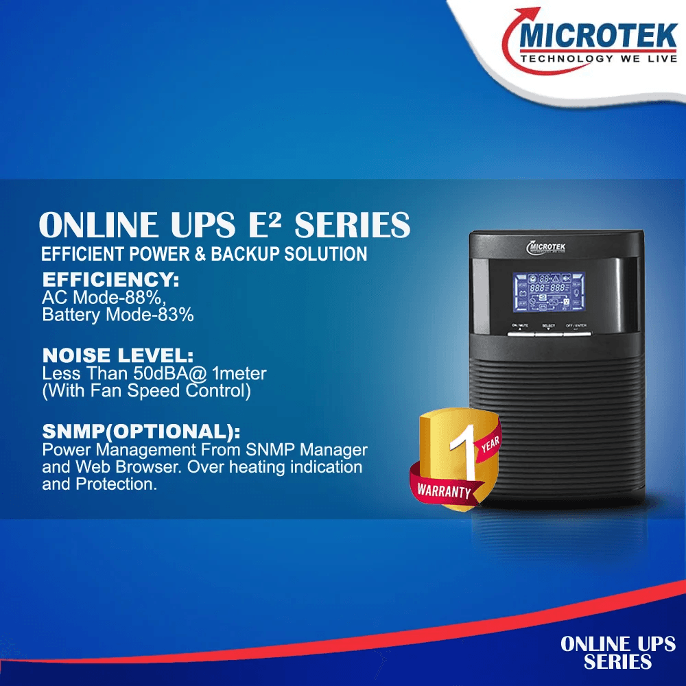 Buy Now Online UPS E2 1kVA | Microtek