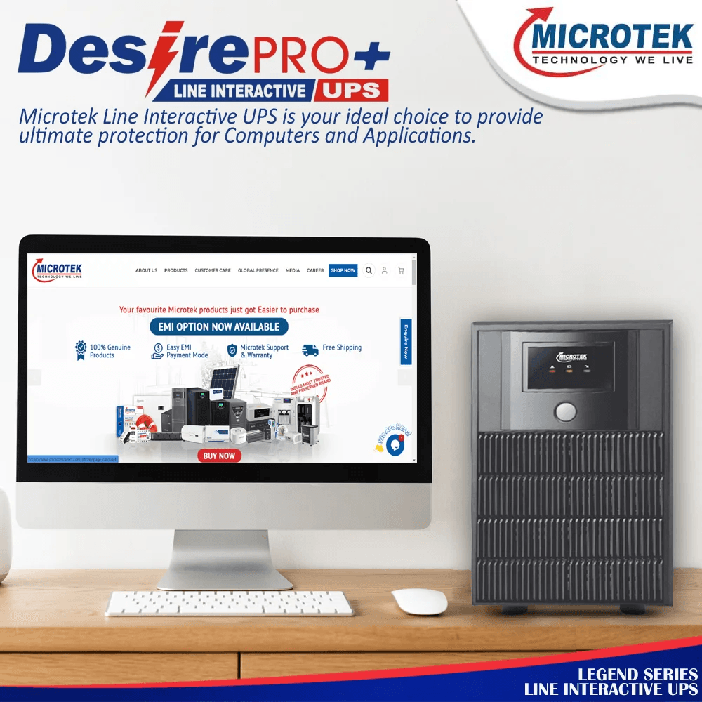 UPS For Computer Desire Pro 1000 - Shop Now| Microtek